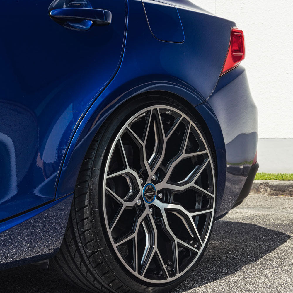 19" Vossen HF2 Black 19X9 19X10.5 1190 Concave Wheels Rims Fits Lexus ...